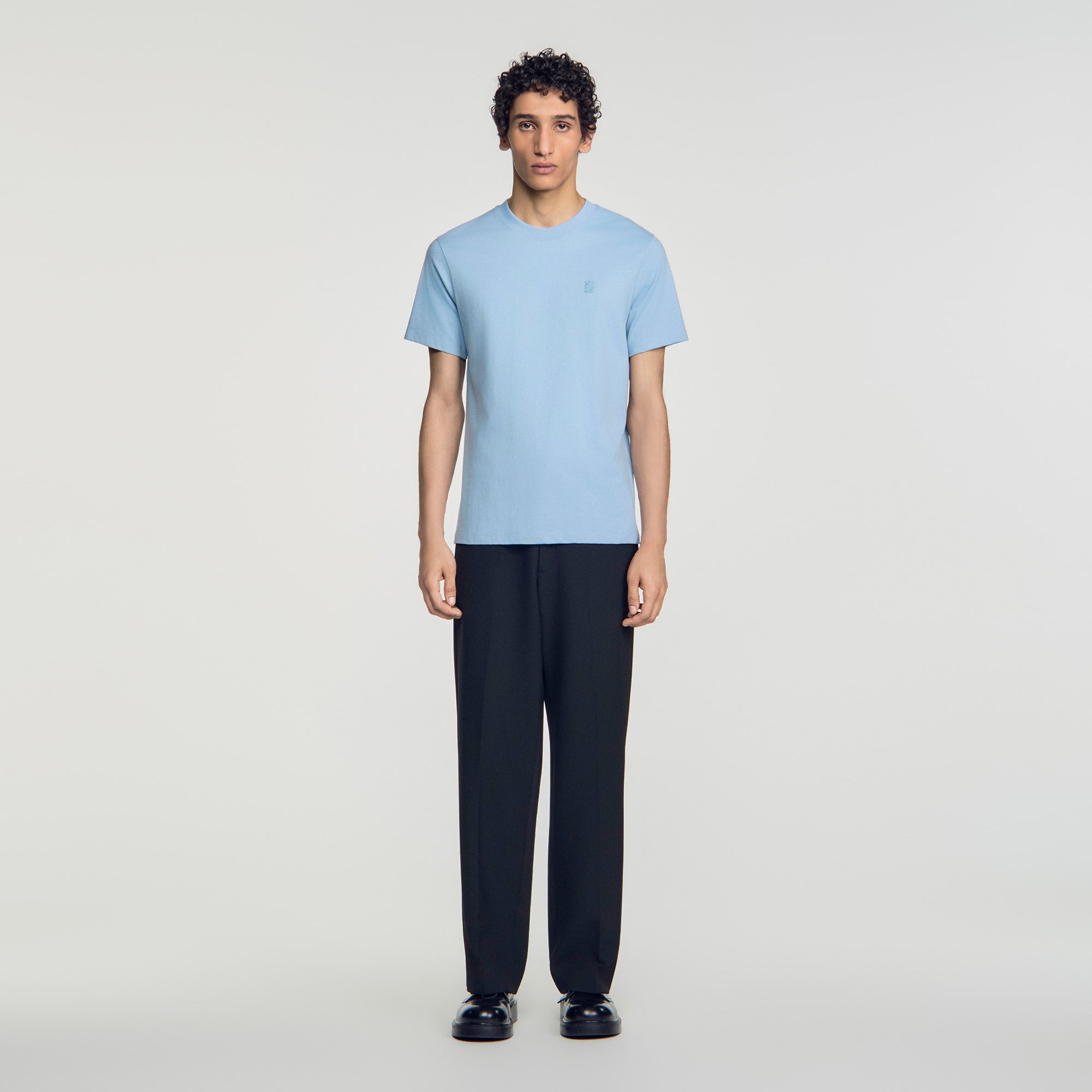 SANDRO Cotton logo T-shirt